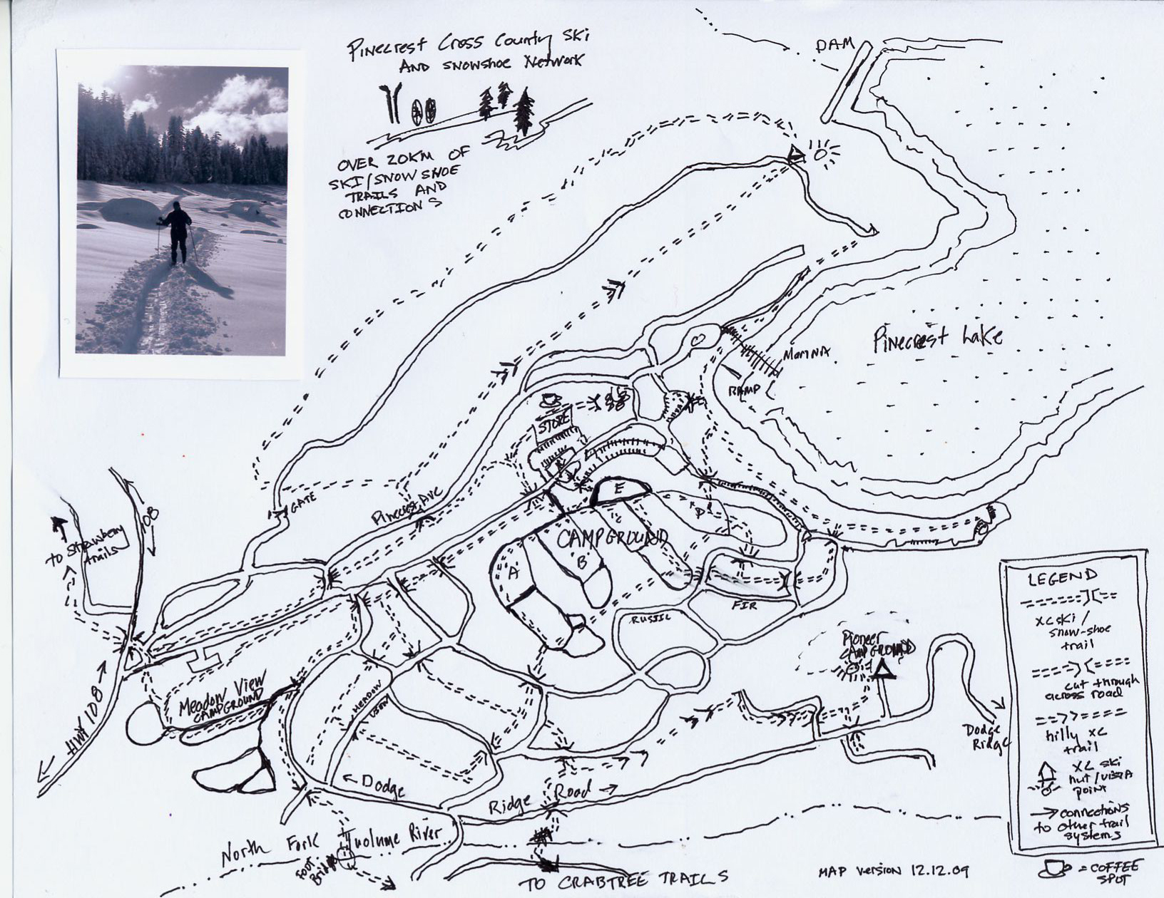 Map | Pinecrest Cross Country & Snowshoe Network